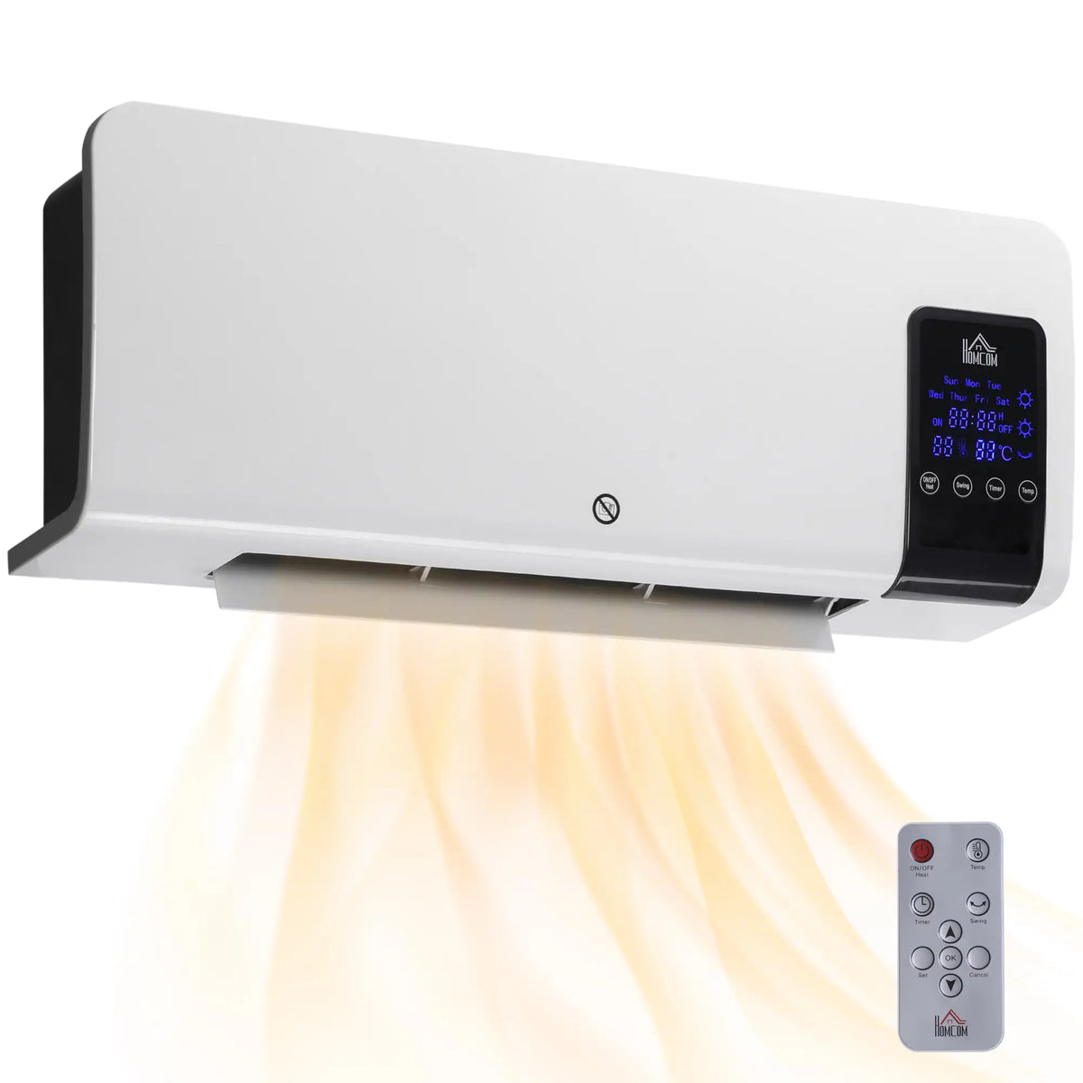 HOMCOM 2kW Wall Mounted Heater – Aircare